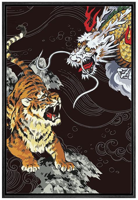 Chinese Tiger And Dragon Art
