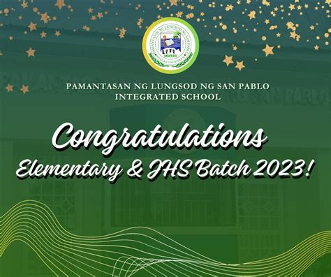 We Congratulate All These Plsp Integrated School