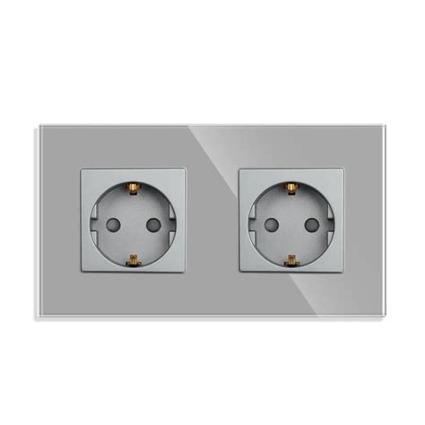 Bingoelec 250v European Double Sockets 157mm Brass Inside Germany Wall