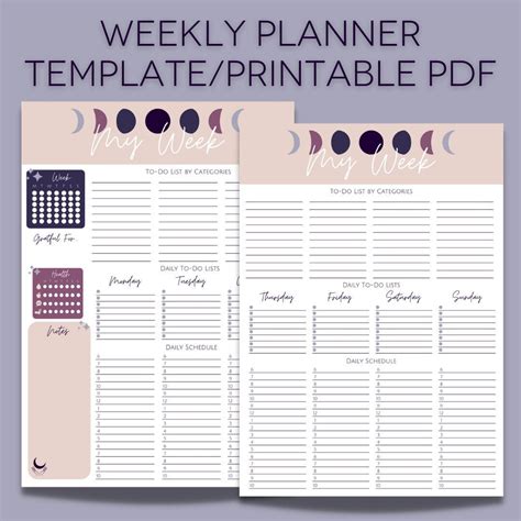 Moon Phase Planner Etsy