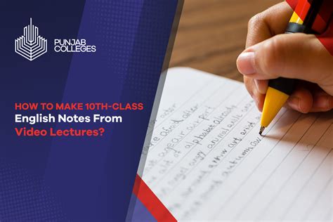 How To Make 10th Class English Notes From Video Lectures A Complete