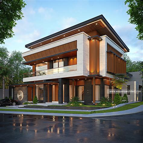 Desain Tampak Hook Rumah Modern 2 Lantai Bapak Irf Di Bogor 46863