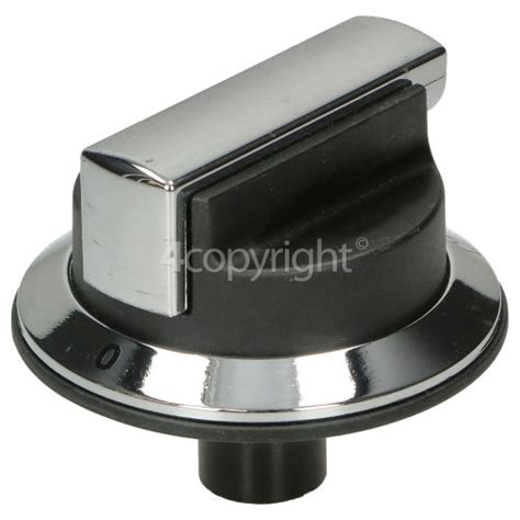 Rangemaster Cooker Control Knob Black And Chrome Part Number P059074