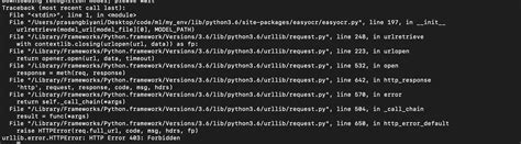 Error In Easyocrreader With Urlretrievemodelurl Modelfile 0