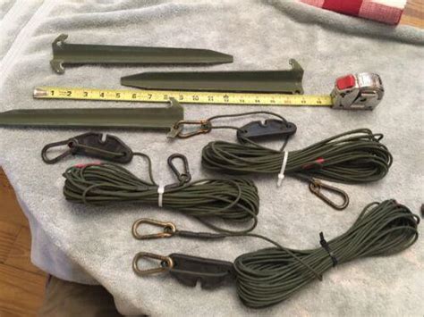 3 Military Radio Usmc Antenna Mast Tower Guy Wire Rope Stakes 3 Military Radio Usmc Antenna Mast Tower Guy Wire Rope Stakes