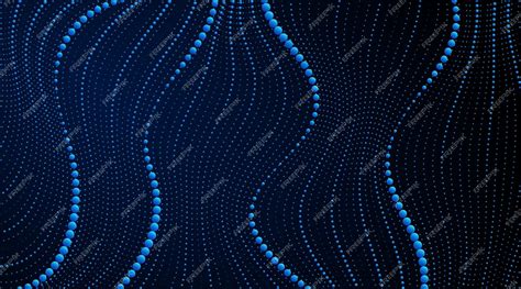 Premium Vector Blue Abstract Wave Line Pattern Art Background