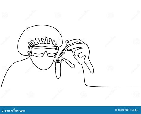 Scientist Woman Investigate Bacterium Vector 84645849