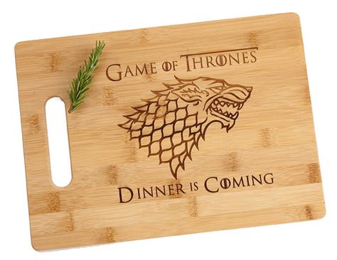 Game Of Thrones Cutting Board Dinner Is Coming House Stark House