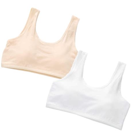 Girls White Sports Bras For Women Bra 2pcs Tween Girls Underwear 9 13