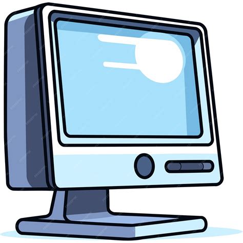 Cartoon Illustration Of A Computer Monitor Premium Ai Generated Vector
