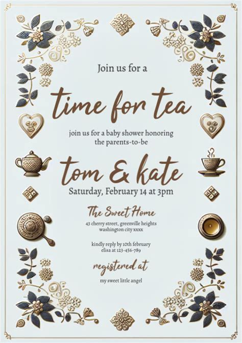 House Tea Party Flyer Template Postermywall