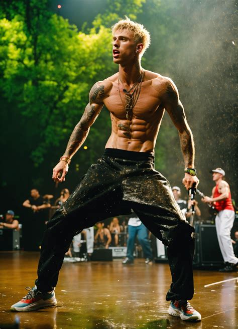 Lexica An Impressive Realistic Photo Of Machine Gun Kelly Performing