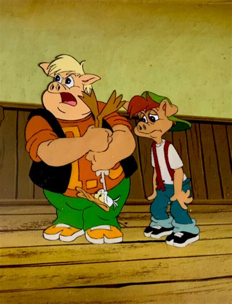 Piggsburg Pigs Production Cel On Master Background Ruby Spears Fox