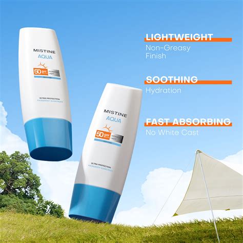 Mistine Aqua Base Ultra Protection Hydrating Face And Body Sunscreen Spf50 Pa 70ml