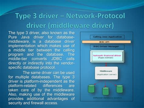 Jdbc Driver Types Pptx Databases Computer Software And Applications