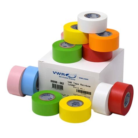 Vwr Tape Assortmnt 1x500in Cs12