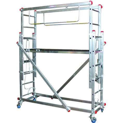 Castor And Ladder Aluminium Mobile Platform Trestle Ladder Stage Chamberlain