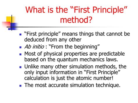 PPT First Principle Simulations In Nano Science PowerPoint Presentation ID