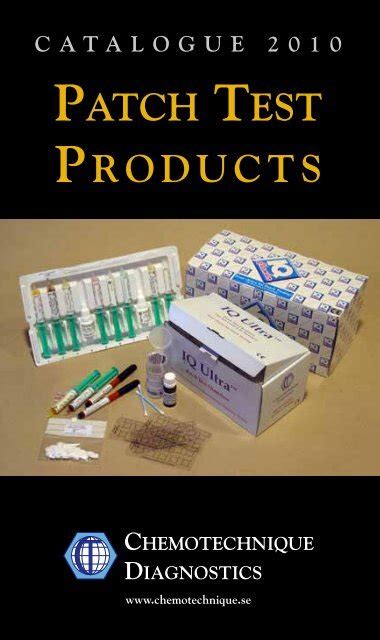 Chemotechnique Patch Test Catalogue Catalog Library