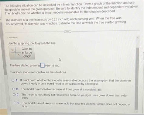 The Following Situation Can Be Described By A Linear Function Draw A Graph Of The Functio Algebra