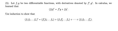 Solved Let F G Be Two Differentiable Functions With Chegg