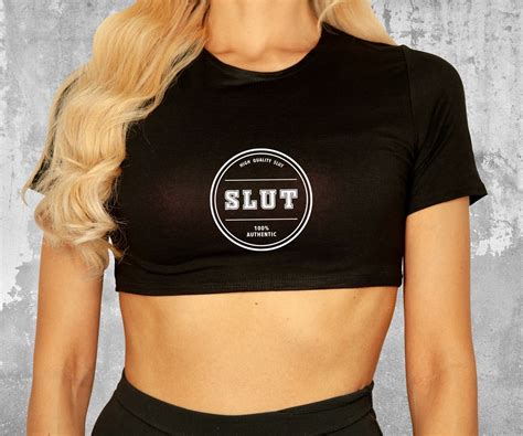 Certified Slut Crop Top Ddlg Clothing Bdsm Bimbo Doll Etsy