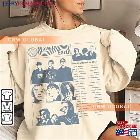 Wave To Earth Kpop Merch W2e Indie Band North America Tour 2023 Tee V1