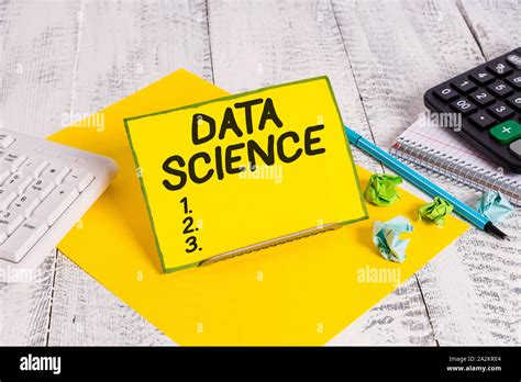 conceptual hand writing showing data science concept meaning