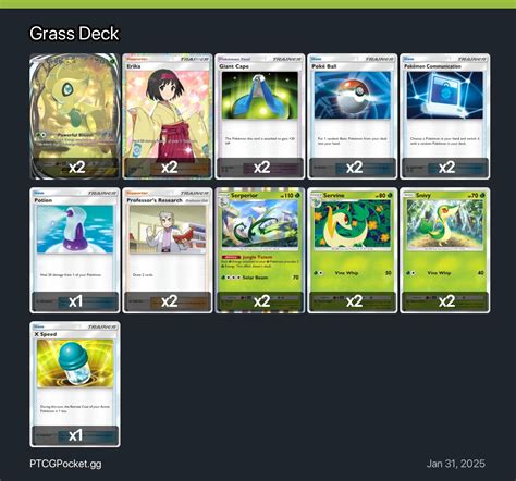 Grass Deck Pokémon Tcg Pocket