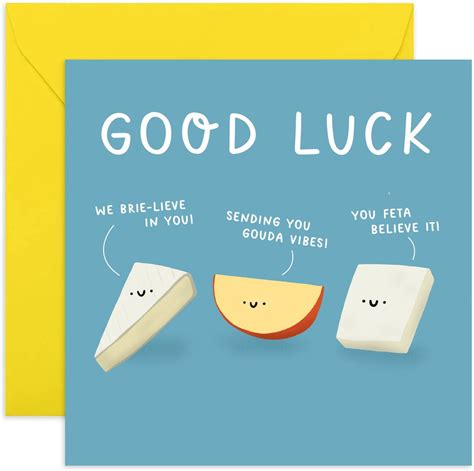 Cheesy Good Luck Card Good Luck Card Youre Leaving Greeting Card