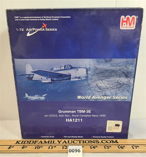 Hobbymaster Die Cast Grumman Tbm 3e Model 1 72 Scale