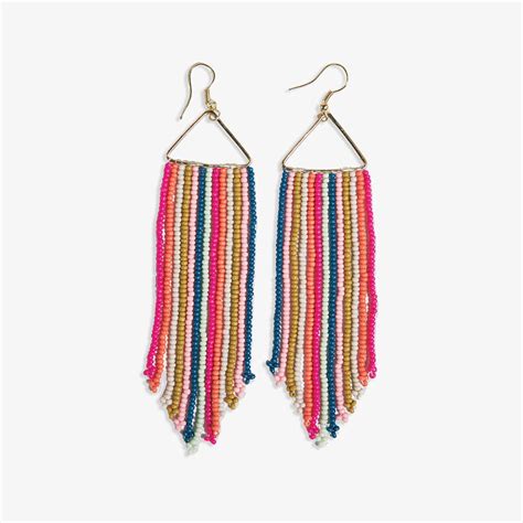 Rainbow Beaded Earrings Jewelry Inkalloy Llc