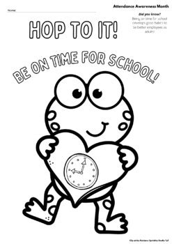 Attendance Awareness Coloring Pages Bundle Tpt