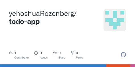 GitHub YehoshuaRozenberg Todo App