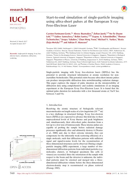 pdf start to end simulation of single particle imaging using ultra