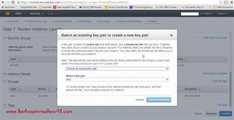 creating ec2 instances in aws to launch a hadoop cluster big data in