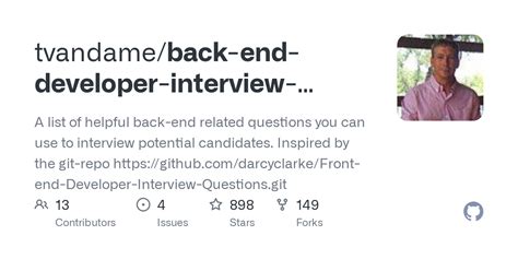 GitHub Tvandame Back End Developer Interview Questions A List Of Helpful Back End Related