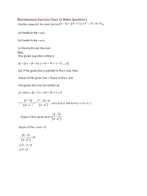 Miscellaneous Exercise Class 11 Maths Question Pdf