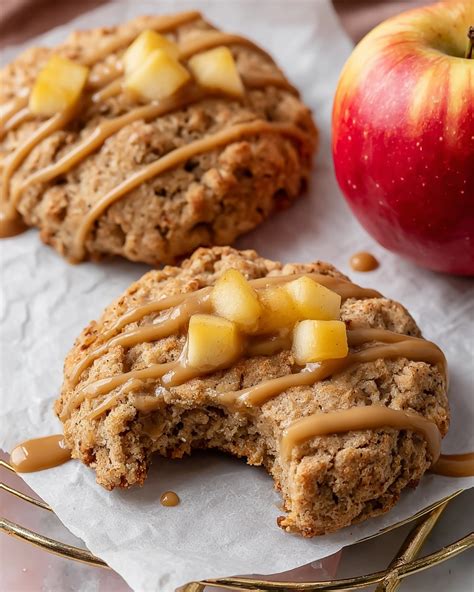 Caramel Apple Cookies With Salted Caramel Drizzle Recipe Recipesany