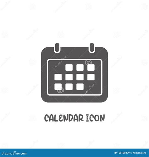 Calendar Icon Simple Flat Style Vector Illustration Stock Vector