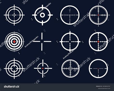 Optical Sight View Sniper Scope Pov Stock Vector Royalty Free