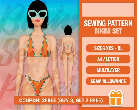Buy Bikini Pattern Pdf Sewing Pattern Swimsuit Pattern Pdf Swimsuit