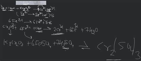 1 Balance The Chemical Equation K2 Cr2 O7 Feso4 H2 So4 Cr2 So4 3
