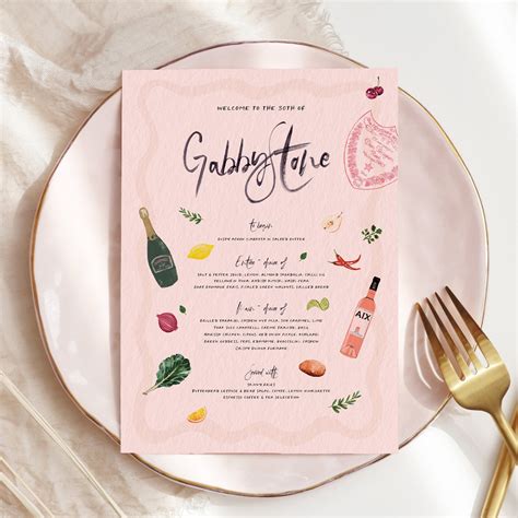 Hand Drawn Menu