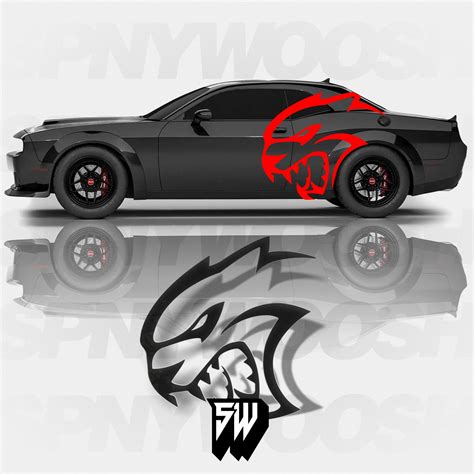 Dodge Hellcat Large Decals Spinnywhoosh Graphics