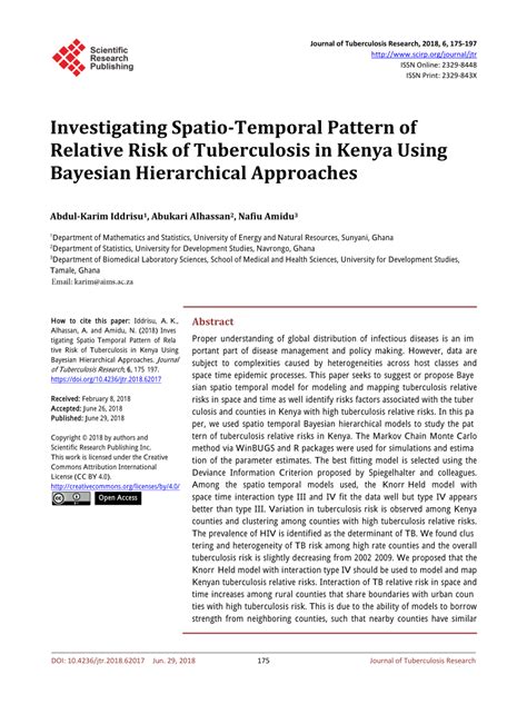 Pdf Investigating Spatio Temporal Pattern Of Relative Risk Of