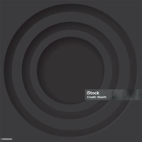 추상 검은 배경 3 차원 원형 프레임 종이 컷 스타일 벡터 일러스트 레이 션은 빈 공간이 있습니다 0명에 대한 스톡 벡터 아트 및 기타 이미지 Istock