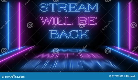 Neon Stream Overlay Mmo Game Menu Space Ui Frame Cartoon Vector 253245063