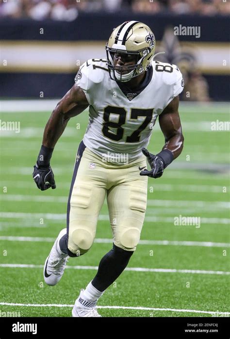 August 9 2019 New Orleans Saints Tight End Jared Cook 87 Runs A Route In The First Half At