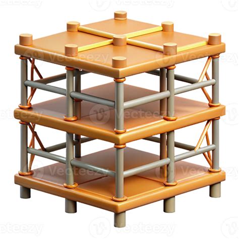 3d Render Of A Two Tiered Structure 53811325 Png